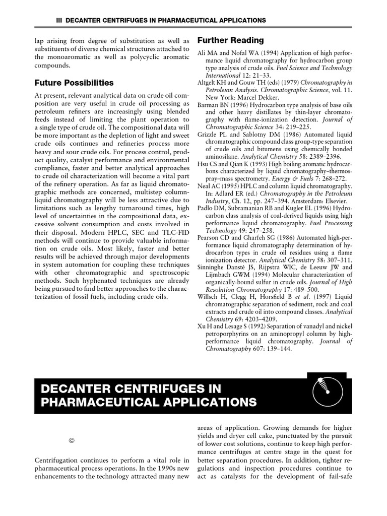 Crude Oil Analysis and Decanter Centrifuges | PDF | Chromatography ...