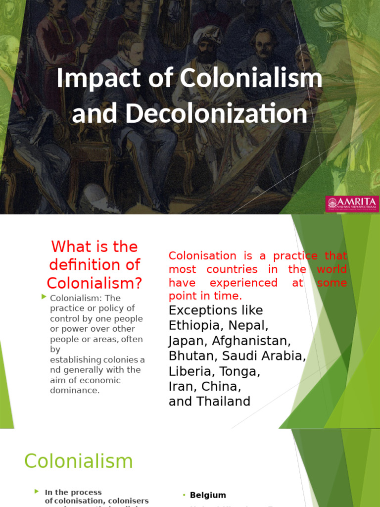 Impact of Colonialism and Decolonization | PDF