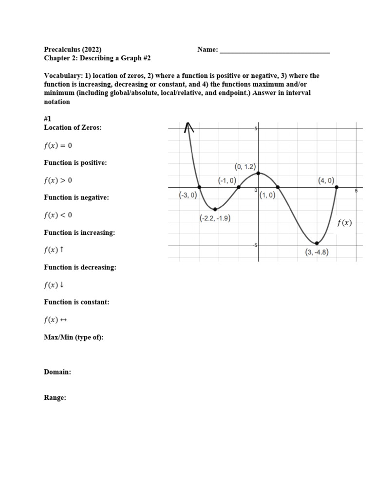 PC CH2 8describing A Graph 2 2022 | PDF