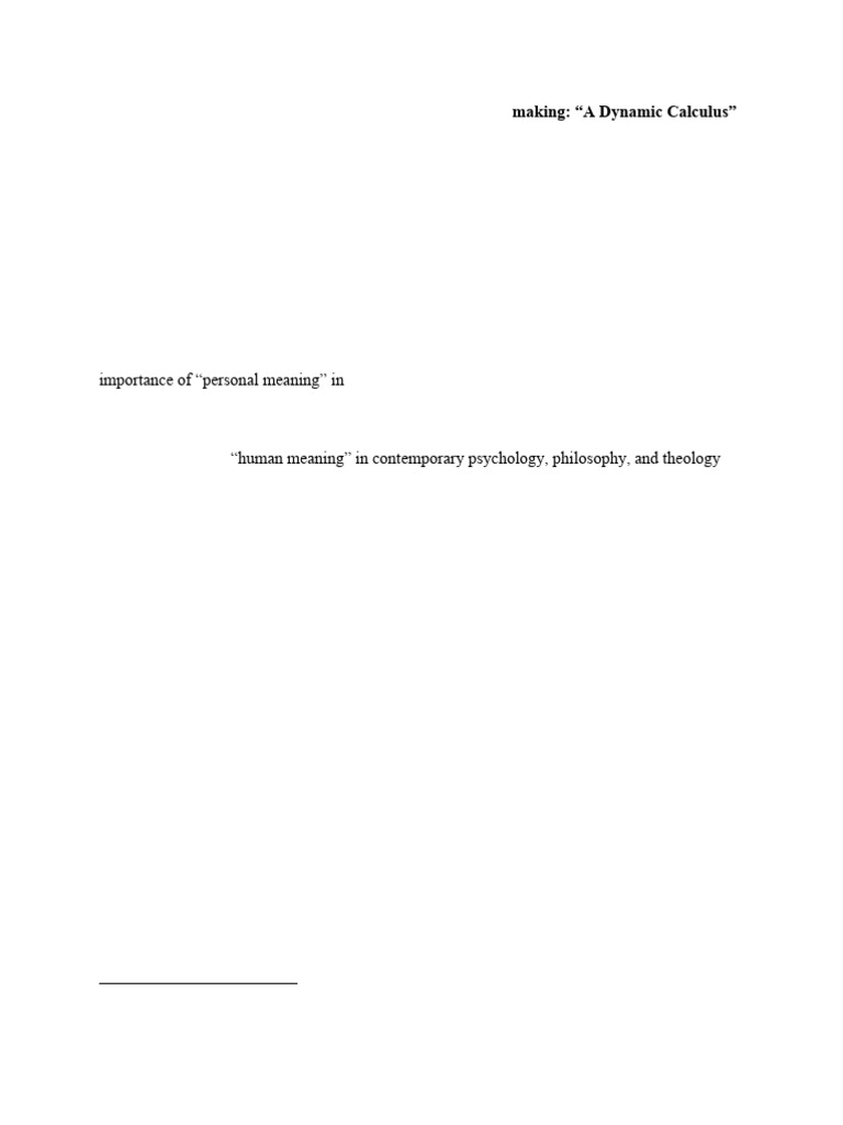 Meaning, Belief, and Wellbeing Dynamics | PDF | Experience | Mind