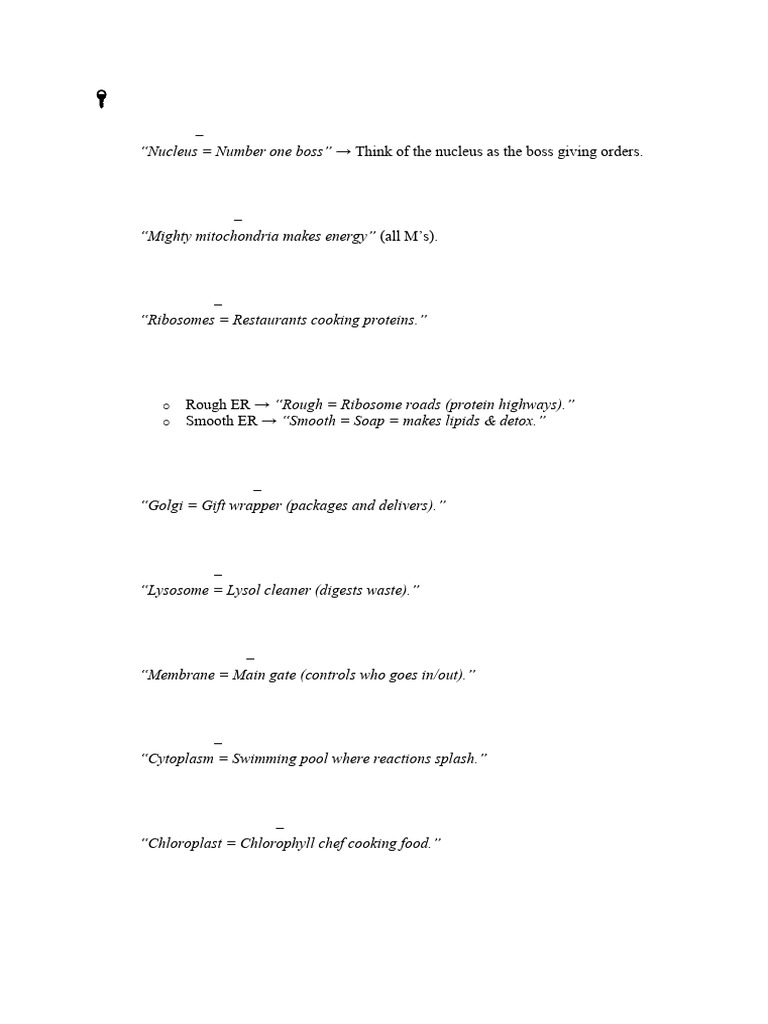 Organelle and Its Function | PDF