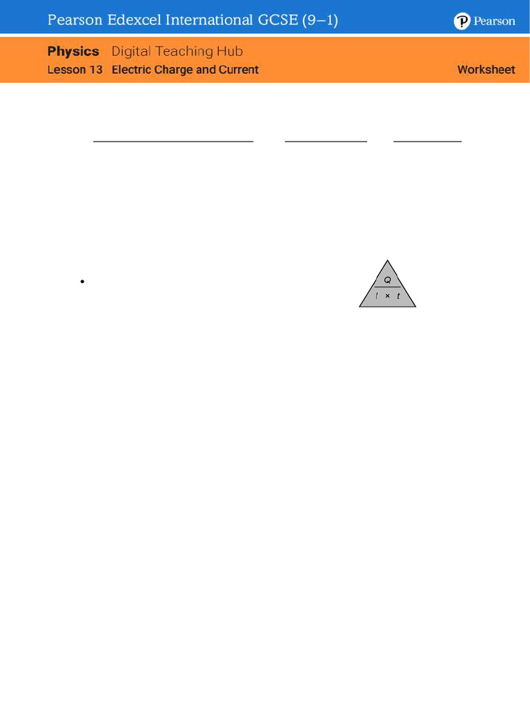 Charge Current Time Equation Triangle | PDF