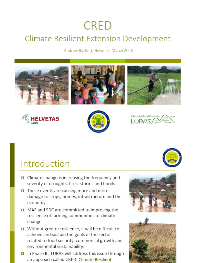 Climate Resilient Extension Development | PDF | Agriculture | Climate ...