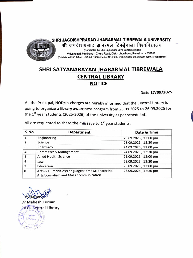 Library Awareness Program for New Students | PDF