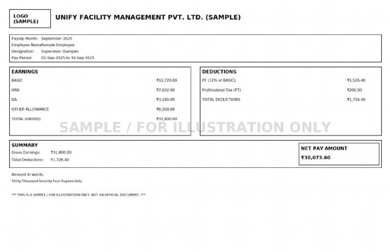 Payslip Sample Sep2025 | PDF