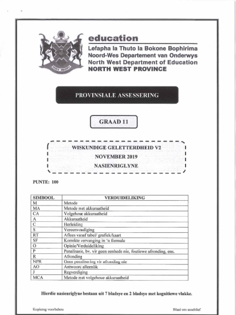 GR 11 Wisk G v2 Memo | PDF