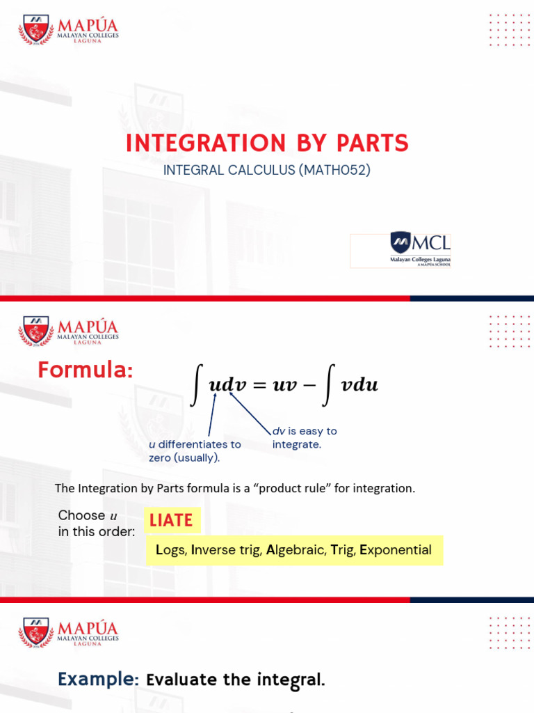 MATH052 Integration by Parts and Tabular Integration | PDF ...