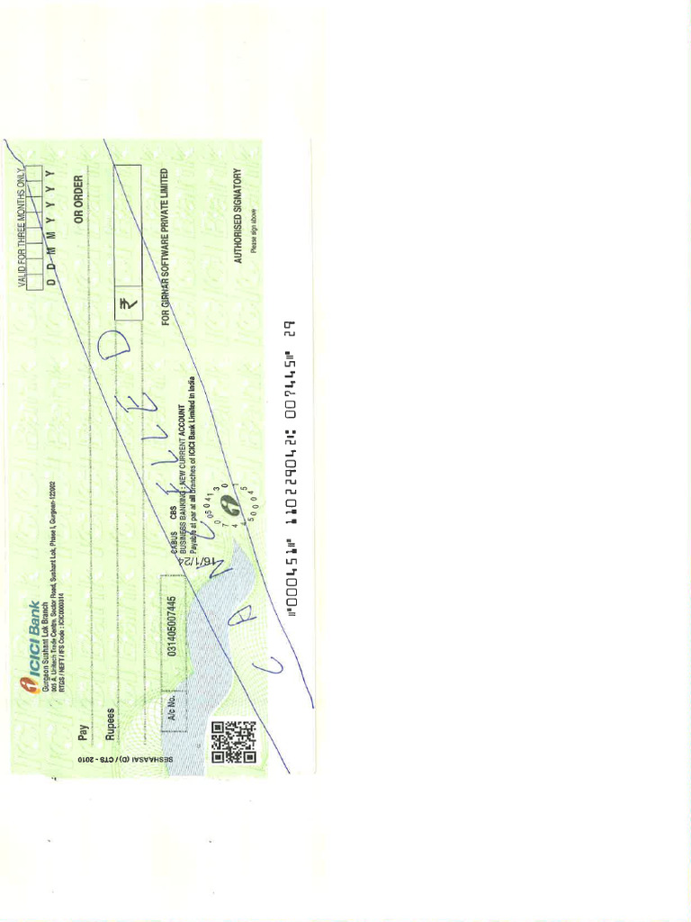 GSPL - ICICI BANK - 031405007445 - Disbursement Account | PDF