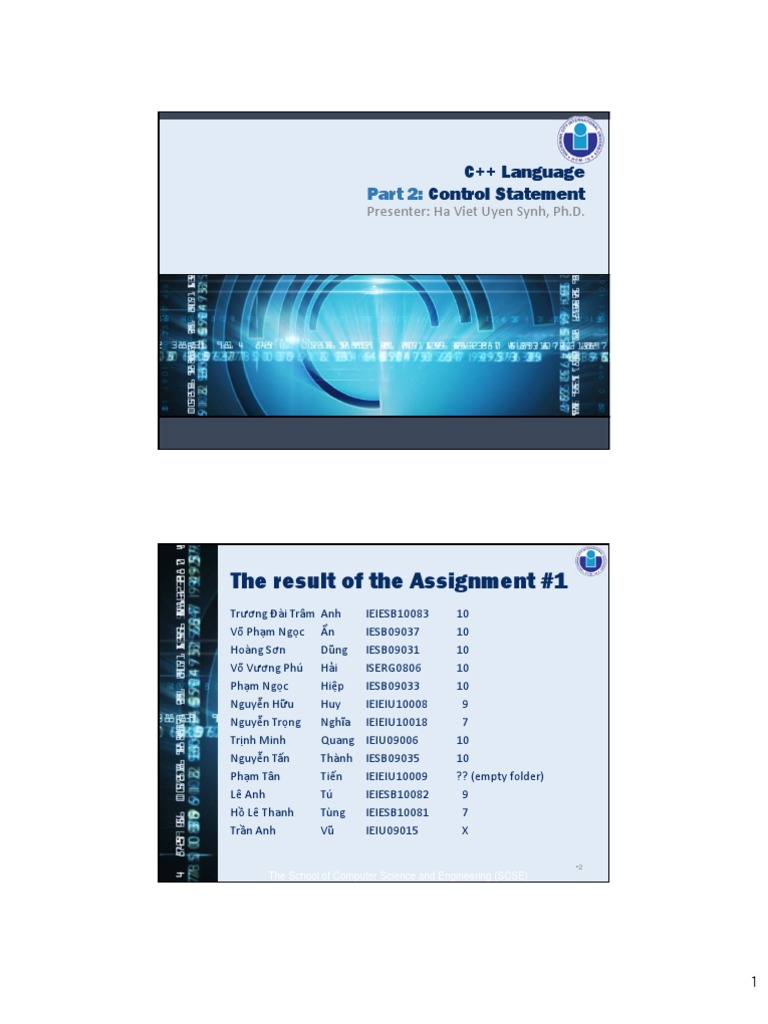 The Result Of The Assignment 1 C Language Control Statement Pdf Control Flow Variable