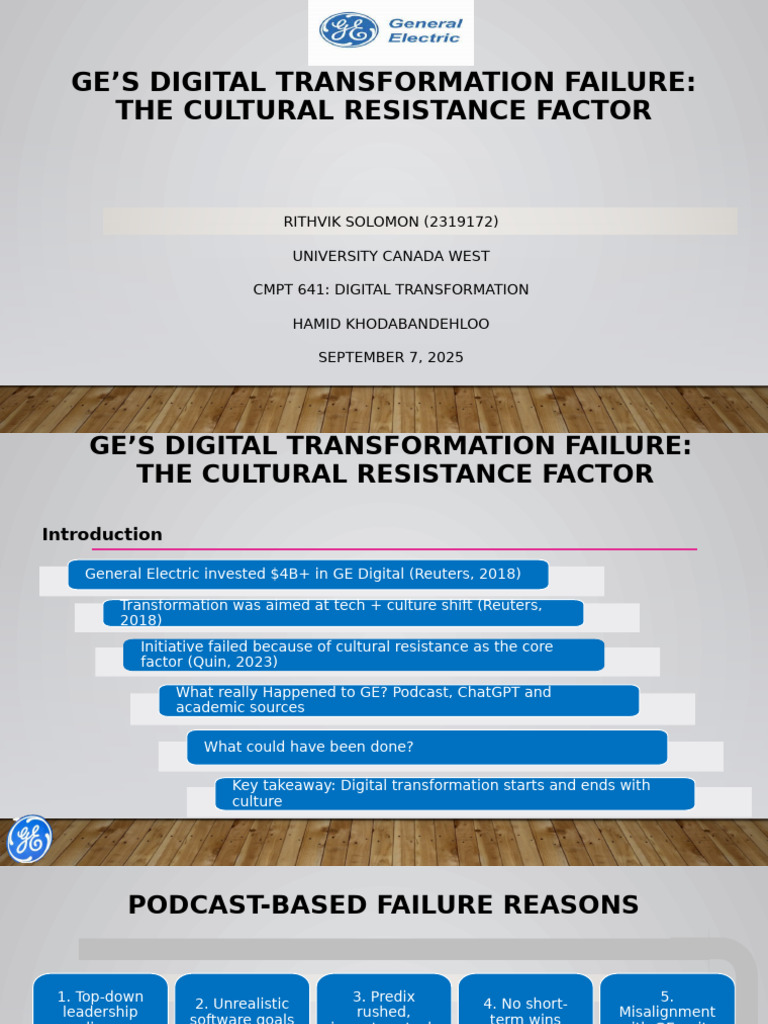 GE's Digital Transformation Failure Case Study | PDF | Change ...