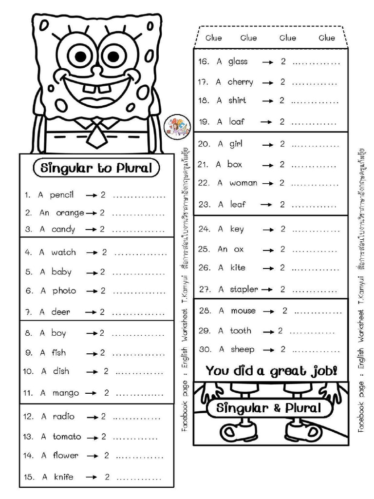 Plurals Pop Up | PDF
