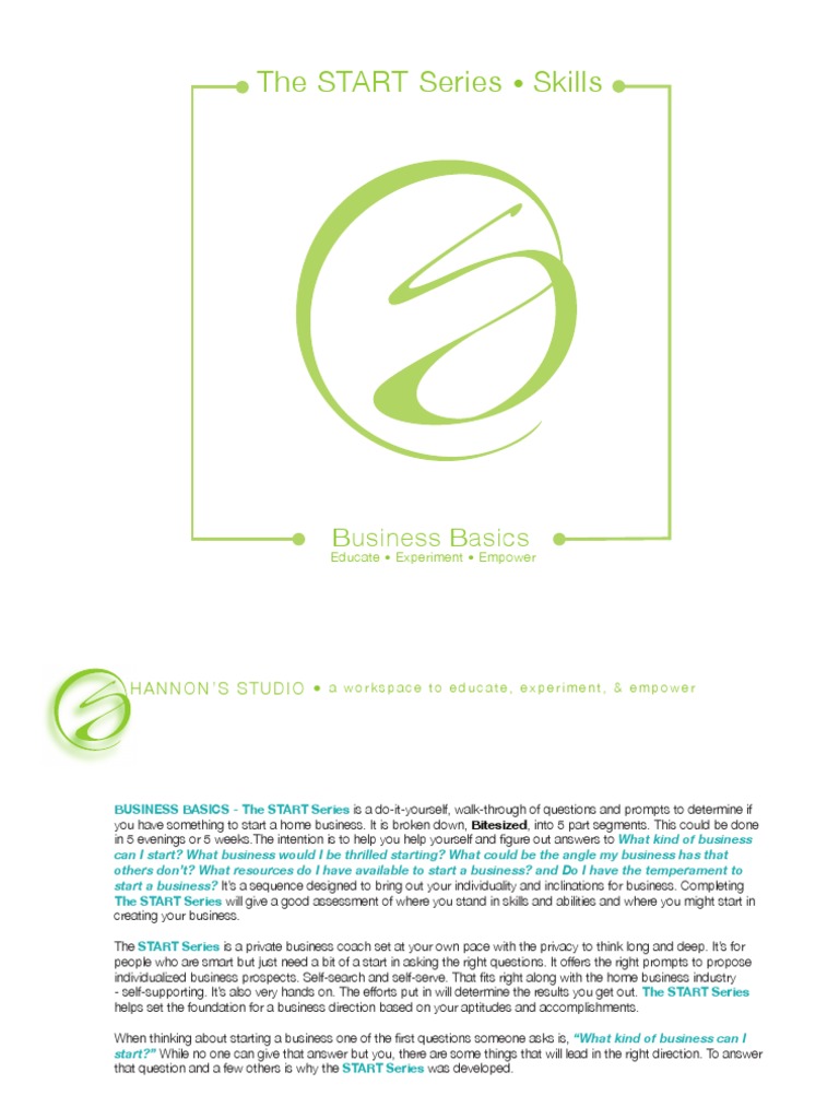 Ebook Business Basics The Start Series 1 Skills Landscape Orientation ...