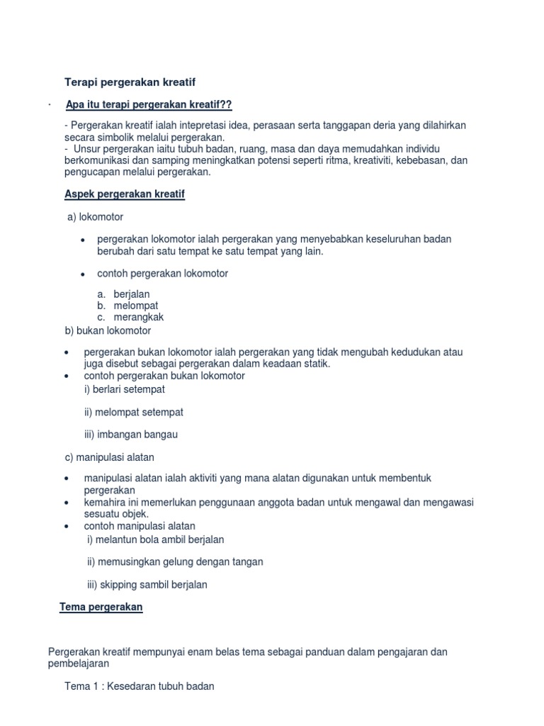 Terapi Pergerakan Kreatif | PDF