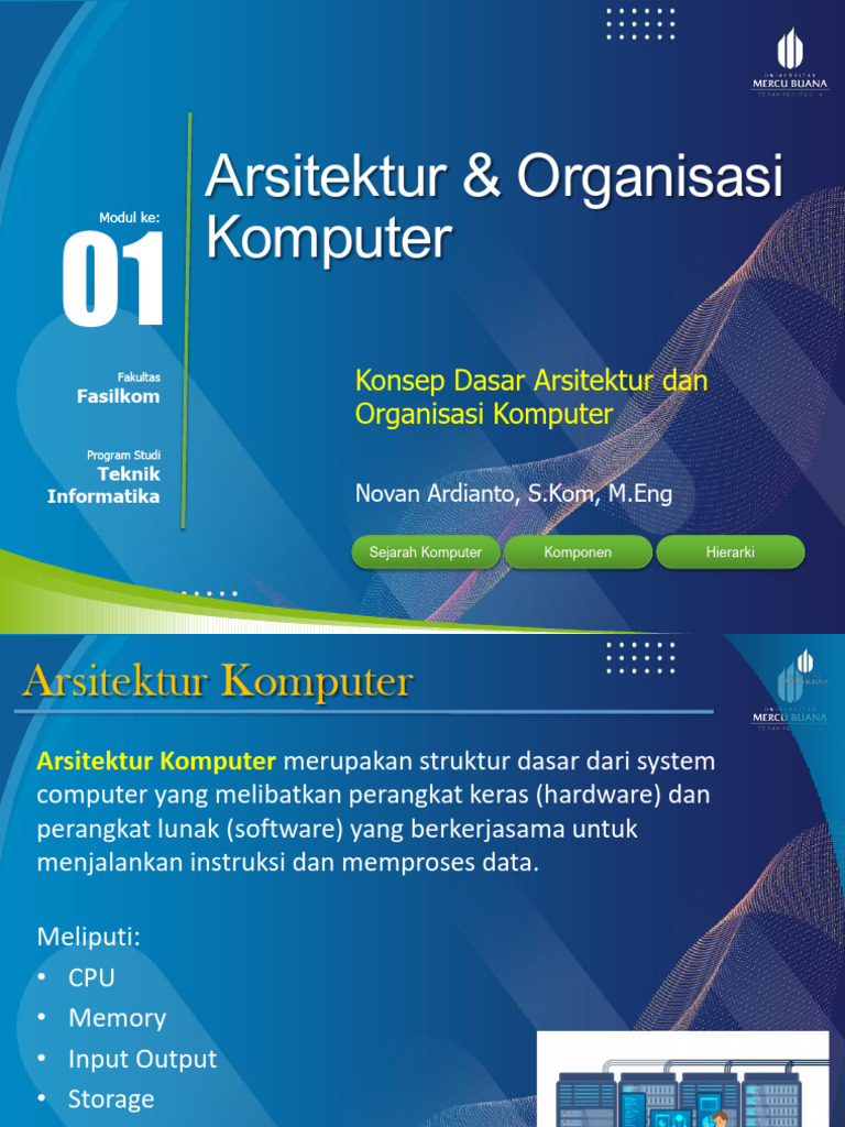 Modul 01 Konsep Dasar Arsitektur Dan Organisasi Komputer | PDF