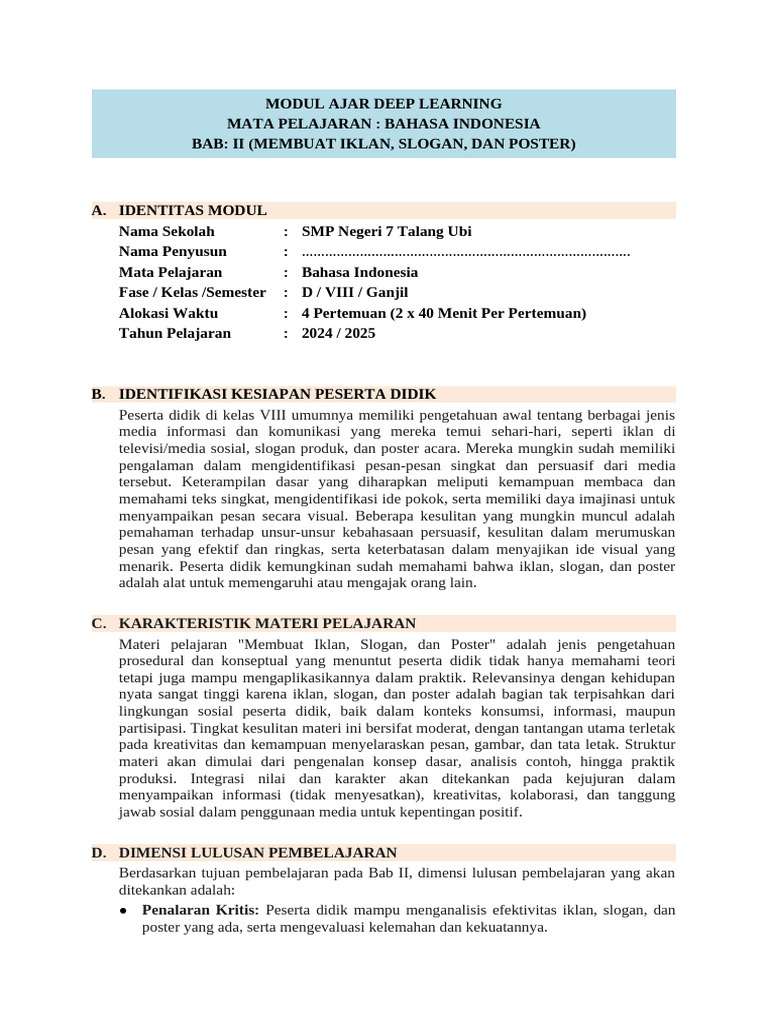 Modul Bab II Membuat Iklan, Slogan, Dan Poster | PDF