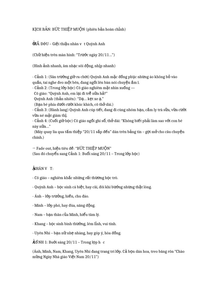 Buc Thiep Muon Bo Sung Mo Dau | PDF