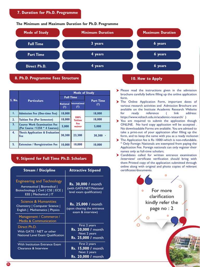 Ph.D. Admission Fees and Structure | PDF | Doctor Of Philosophy ...