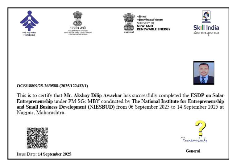 Certificate of Completion for Mr. Akshay | PDF