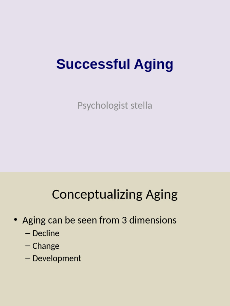 Module V Positive Ageing Concept and Application | PDF | Well Being ...