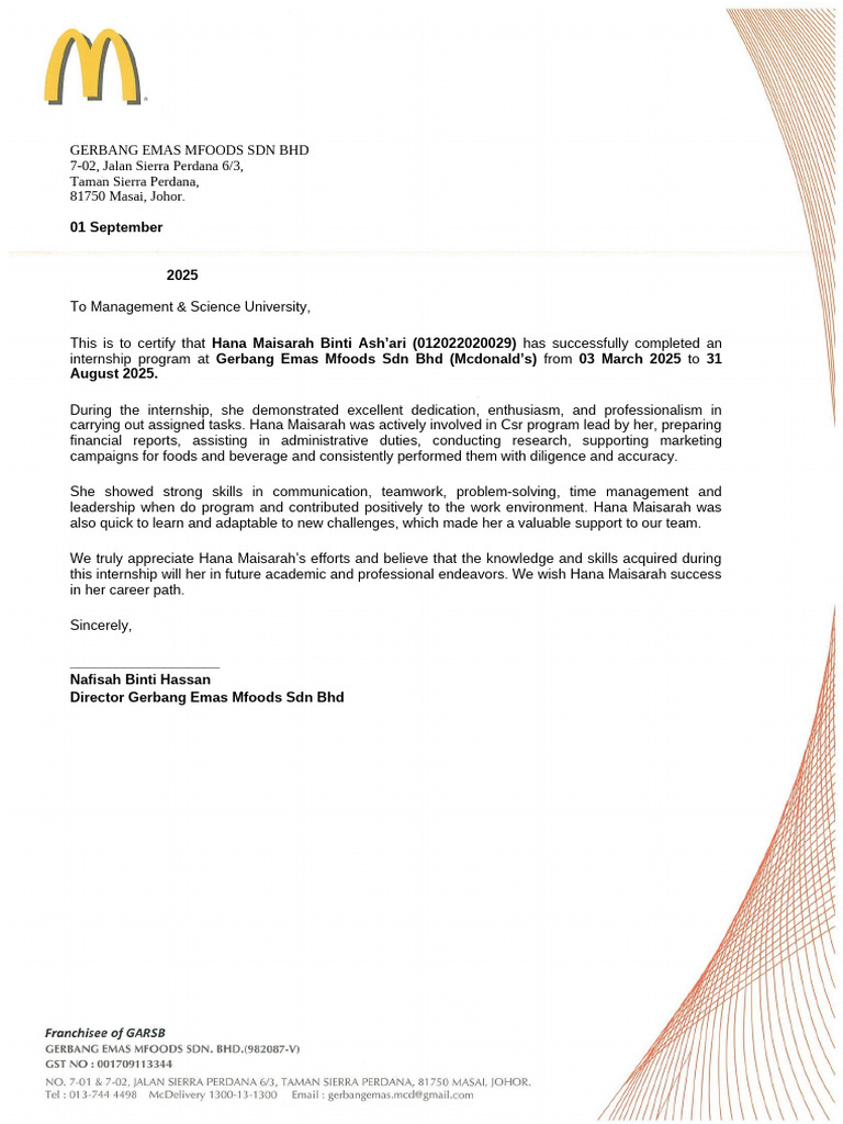 Testimonial Letter | PDF