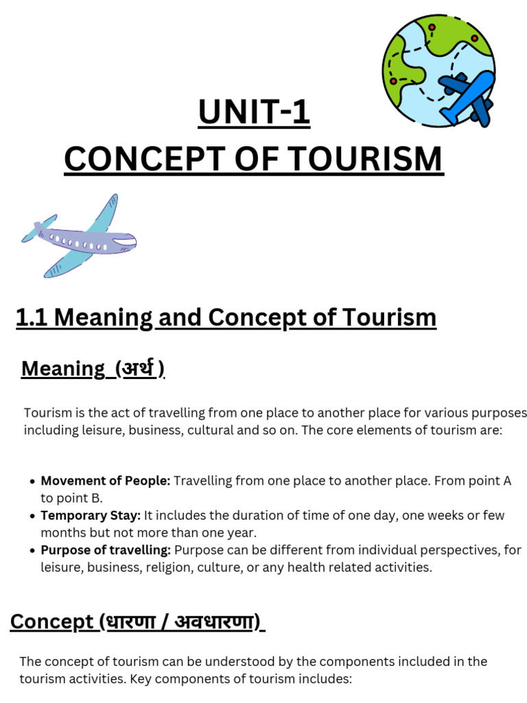 Unit-1 Concept of Tourism | PDF | Tourism | Kathmandu