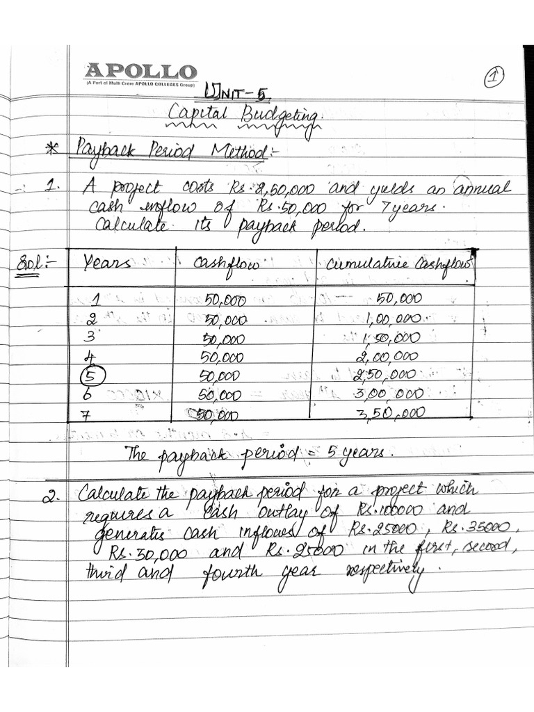 Unit 5 Capital Budgeting | PDF
