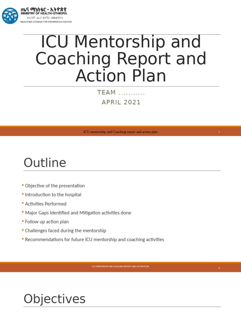 ICU Mentorship Coaching Action Plan | PDF