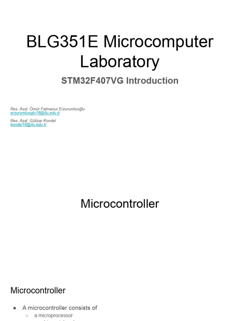 Introduction To STM32F407VG | PDF | Microcontroller | Analog To Digital Converter