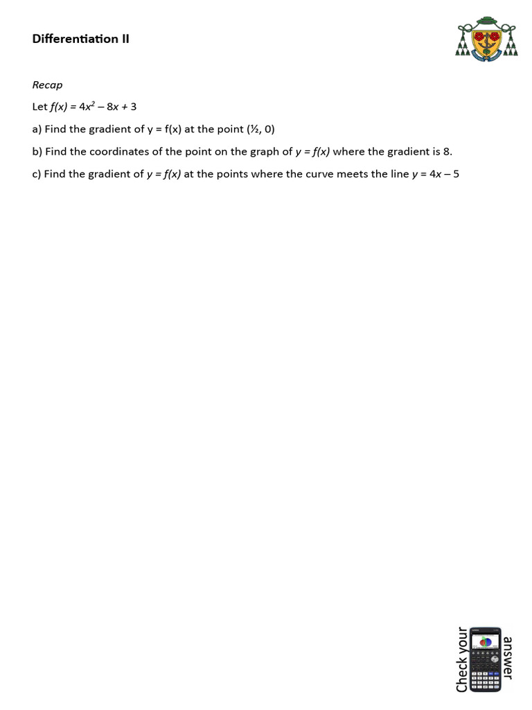 Differentiation and Tangents Explained | PDF