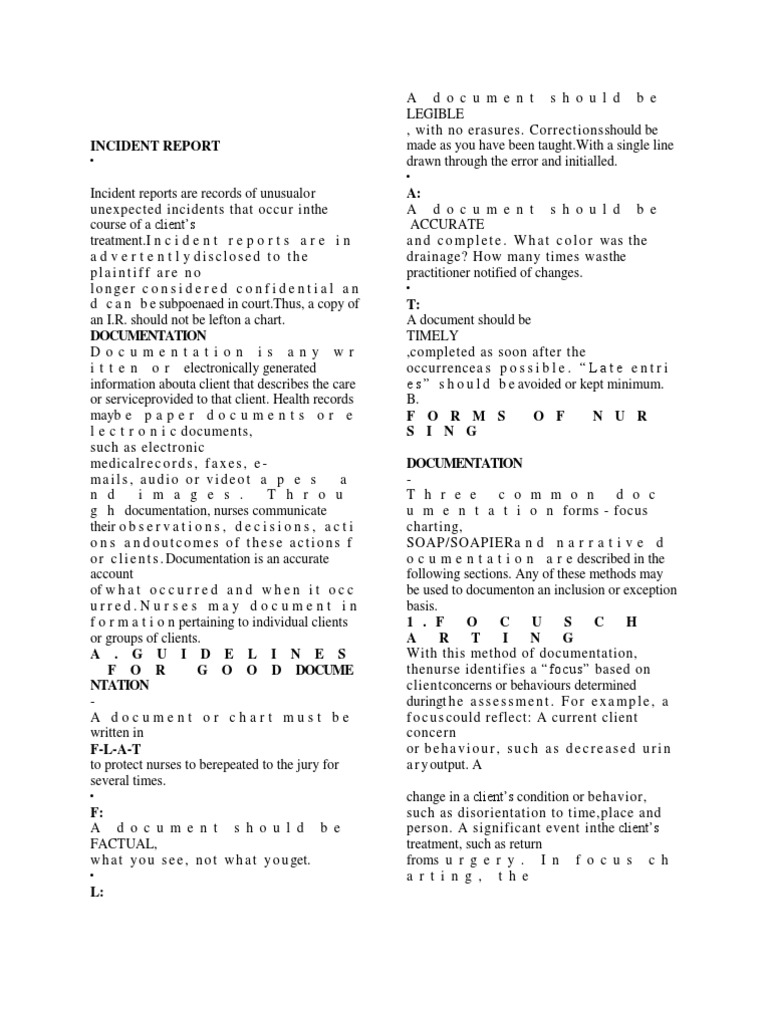 Incident Report | PDF | Midwife | Nursing