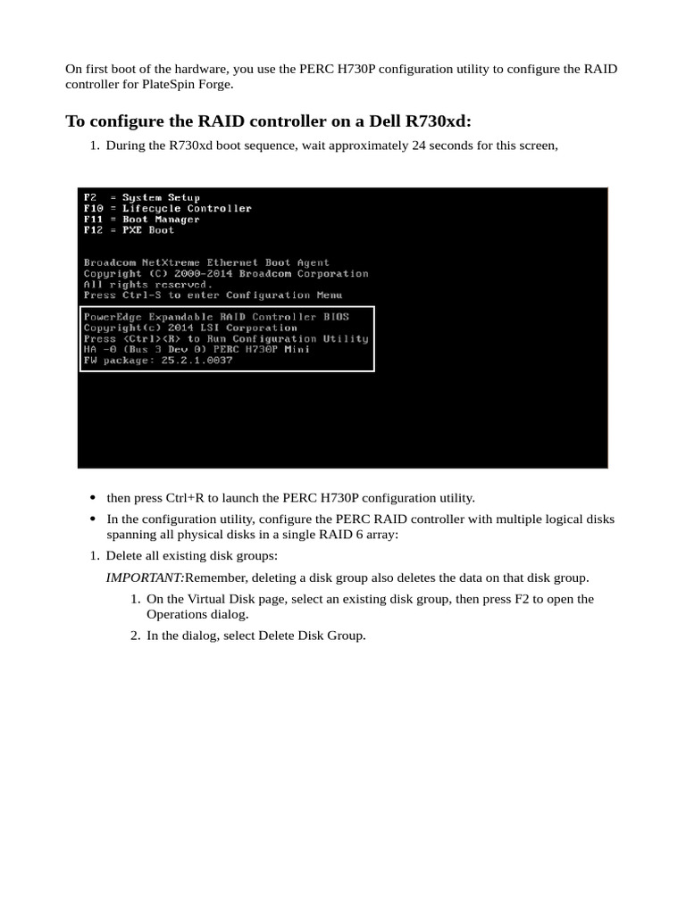 Howto Setup RAID 6 on Dell PowerEdge R730 | PDF | Computer Data Storage | Computing
