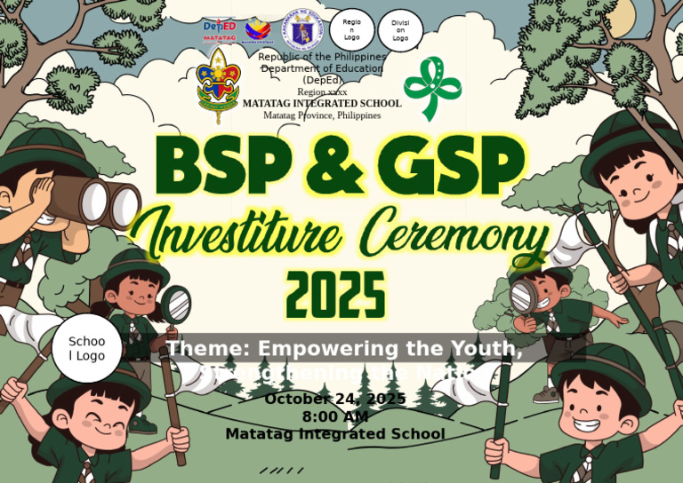 Tarpaulin or Tarpapel Layout BSP&GSP Investiture Ceremony | PDF