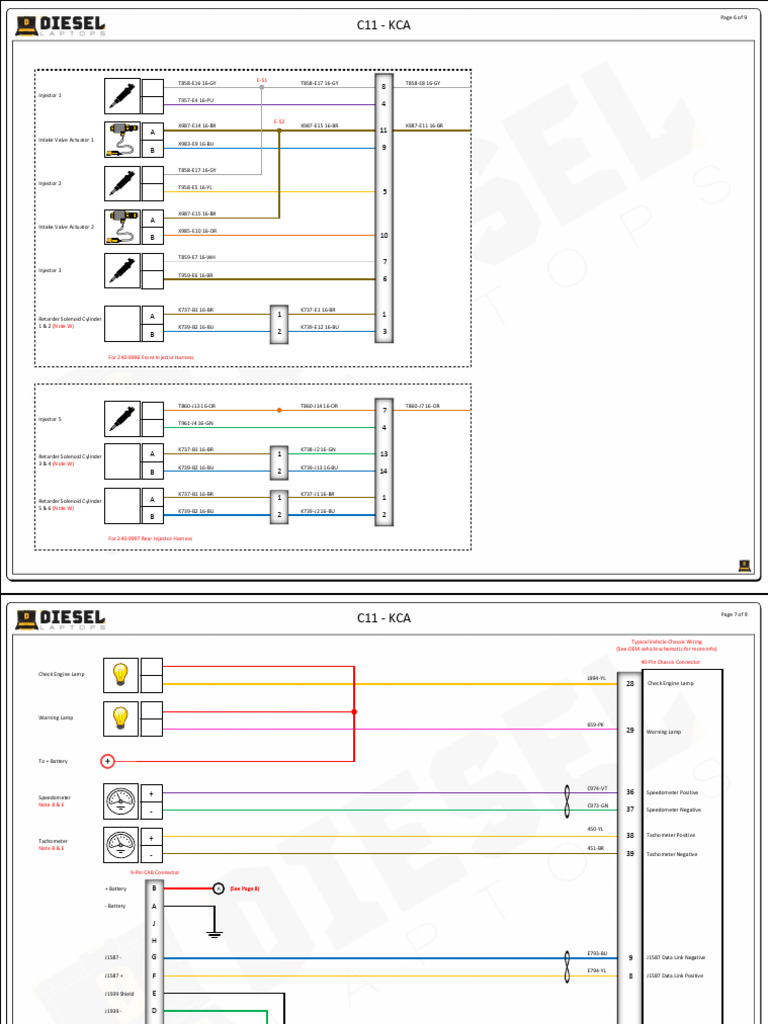 C11 KCA Injector and Wiring Details | PDF | Vehicle Technology ...