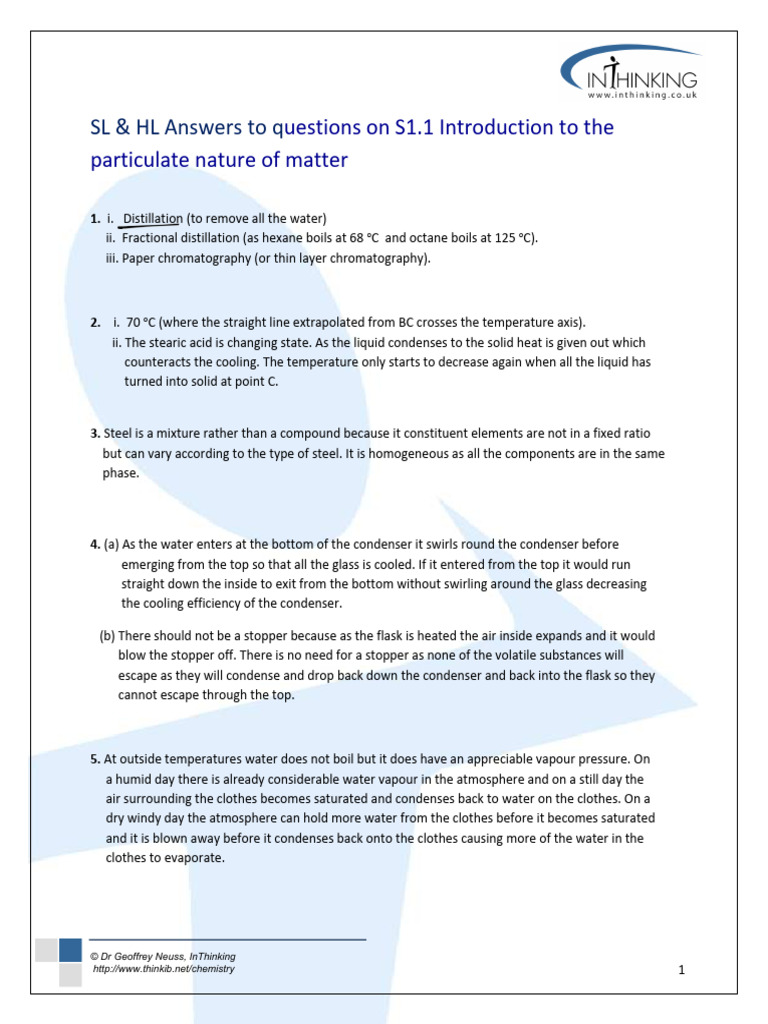 As1.1 Introduction To The Particulate Nature of Matter | PDF