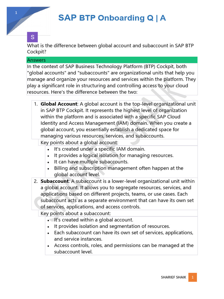 SAP BTP Onboarding Guide and FAQs | PDF | Cloud Computing | Command ...