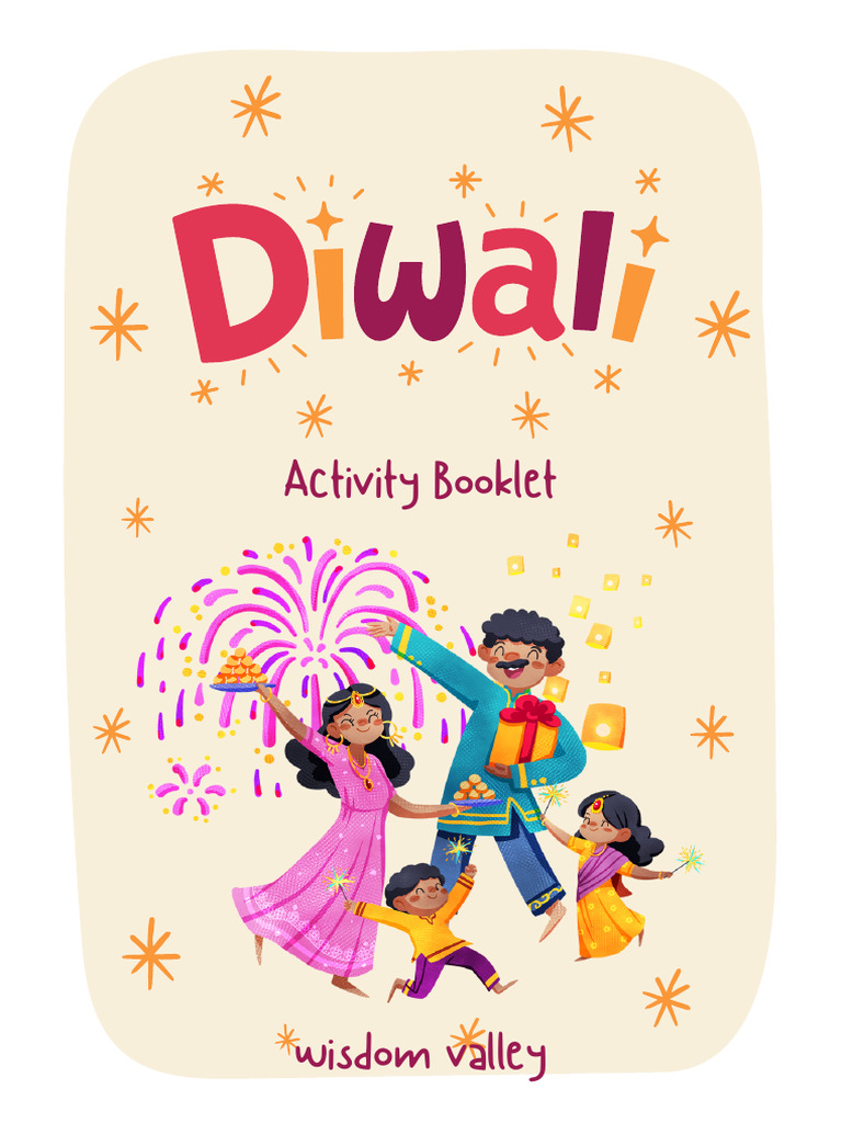 Diwali Themed Children's Activity Worksheet Booklet in Cute Colourful ...