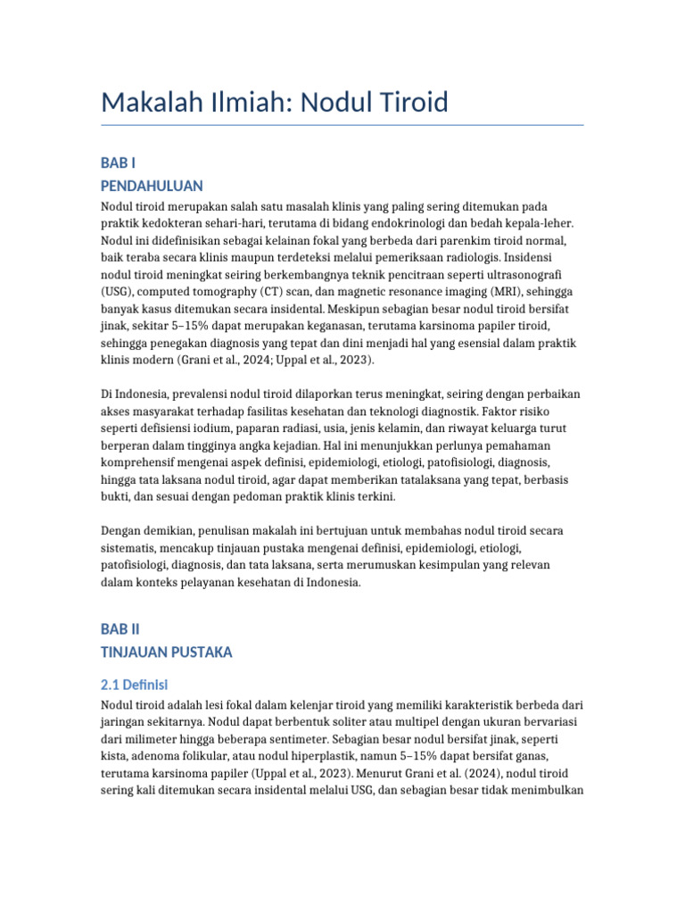 Panduan Lengkap Nodul Tiroid | PDF
