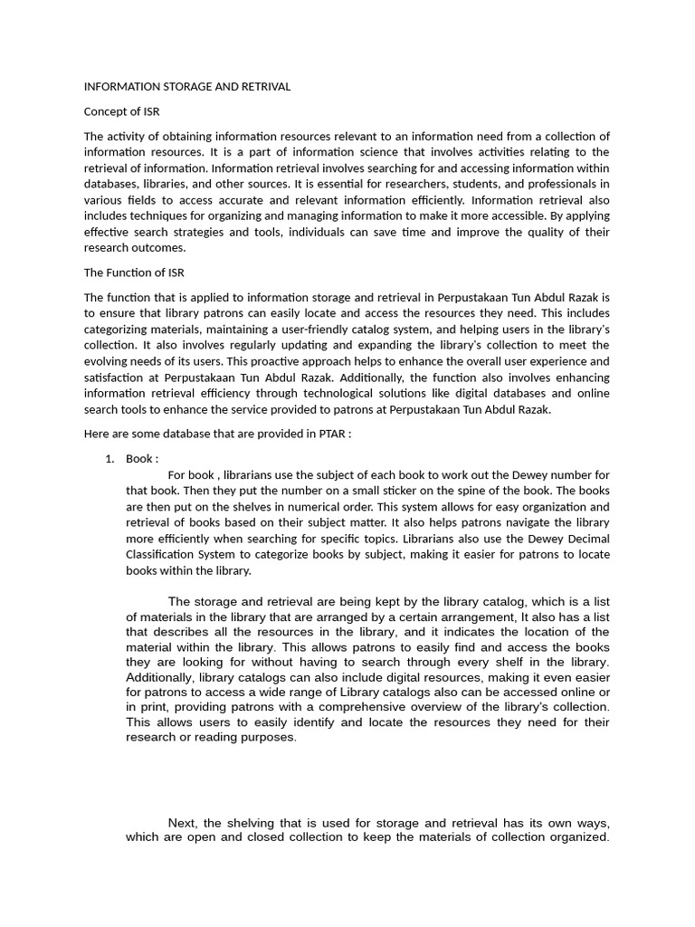 Information Storage and Retrival | PDF | Libraries | Computer Network