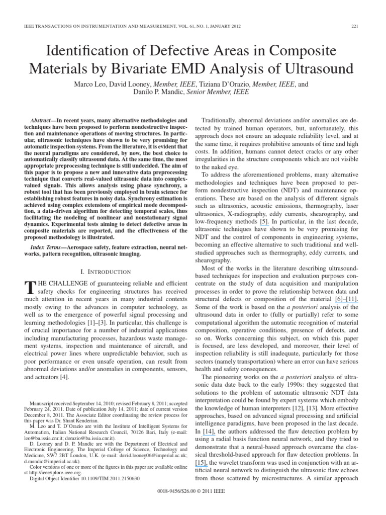 Identification of Defective Areas in Com | PDF | Nondestructive Testing ...