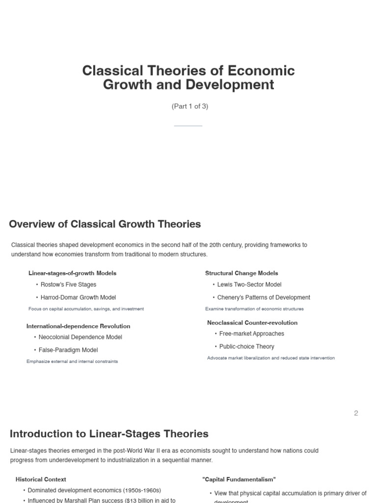 Classical Economic Growth Theories Overview | PDF | Labour Economics ...