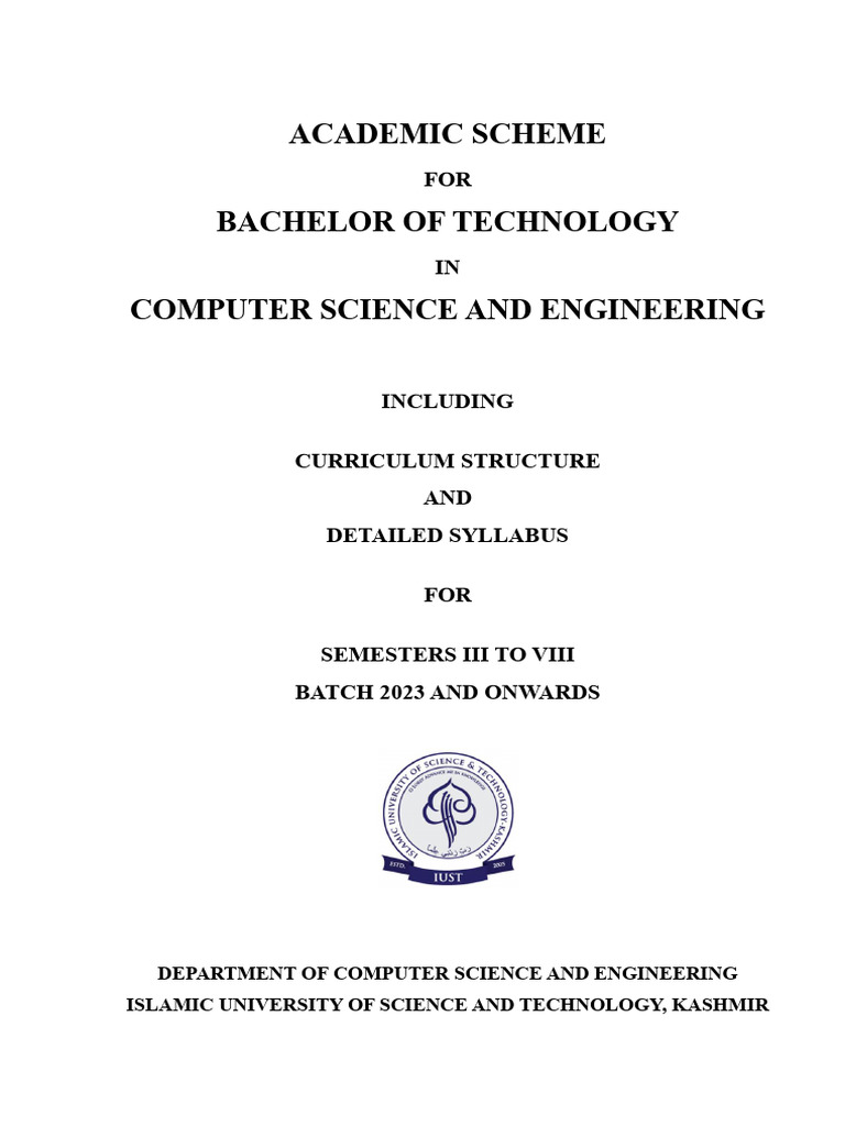 Academic Scheme For BTech in CSE | PDF | Databases | Relational Model