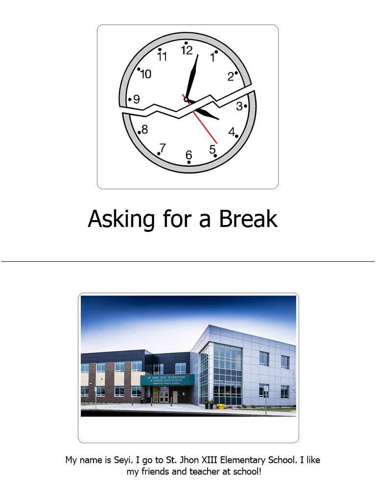 Asking For A Break - Social Story-2 | PDF