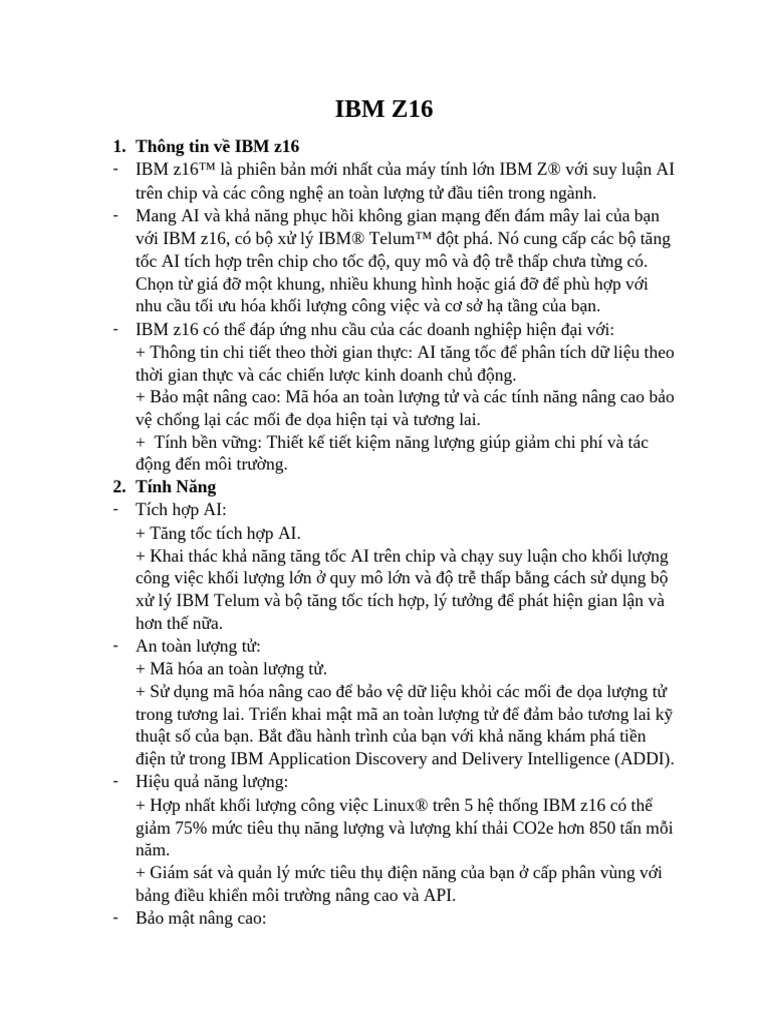 KTMT Ibm z16 | PDF