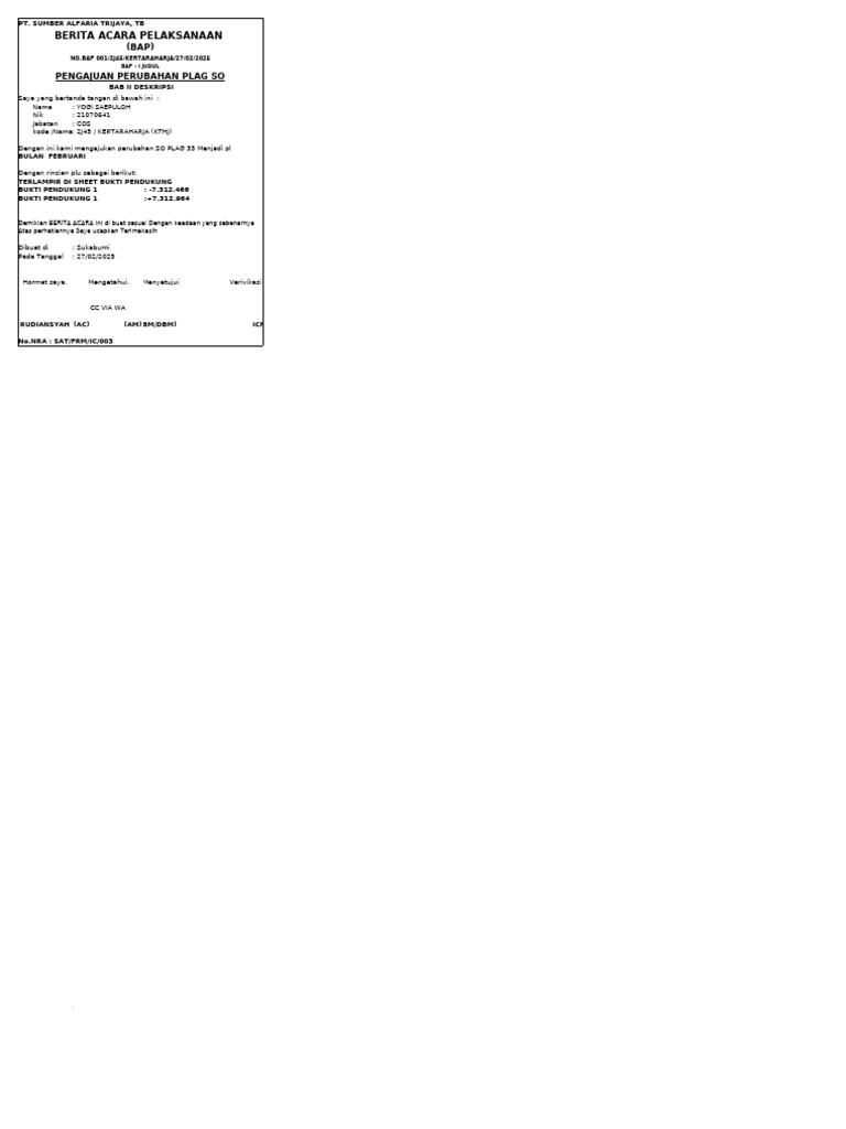 Bap Flag33 Kertaraharja | PDF