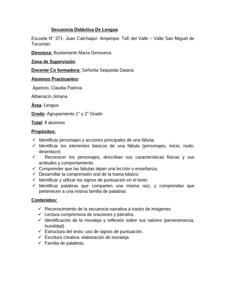 Secuencia Didáctica de Lengua Fabula La Libre y La Tortuga - 104009 ...