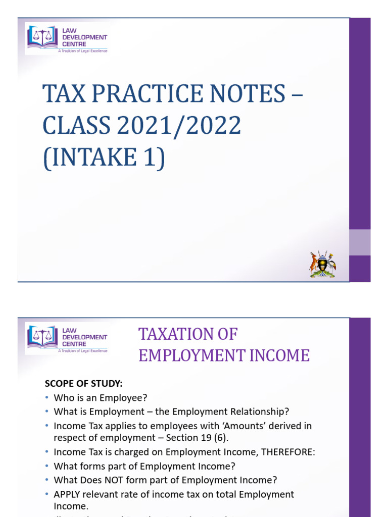 Employment Income Taxation Guide | PDF | Employment | Taxes