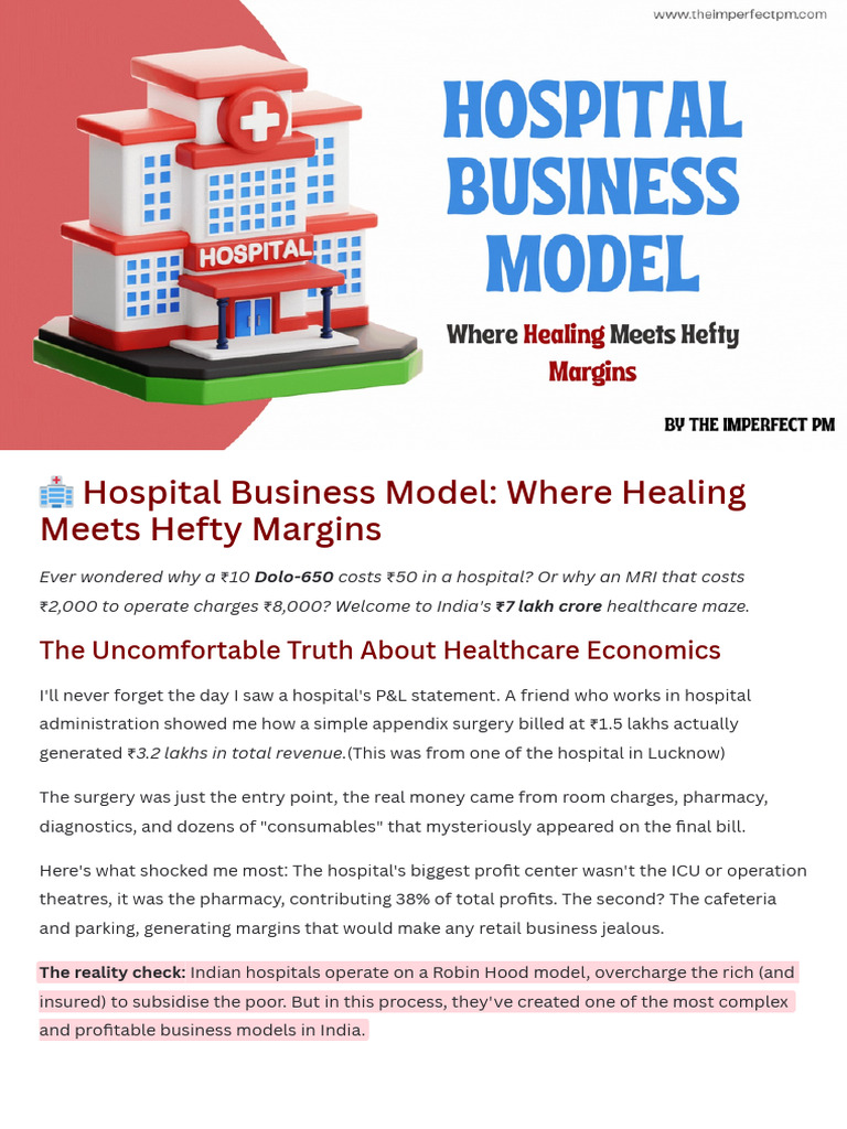 Hospital Business Model | PDF | Insurance | Hospital