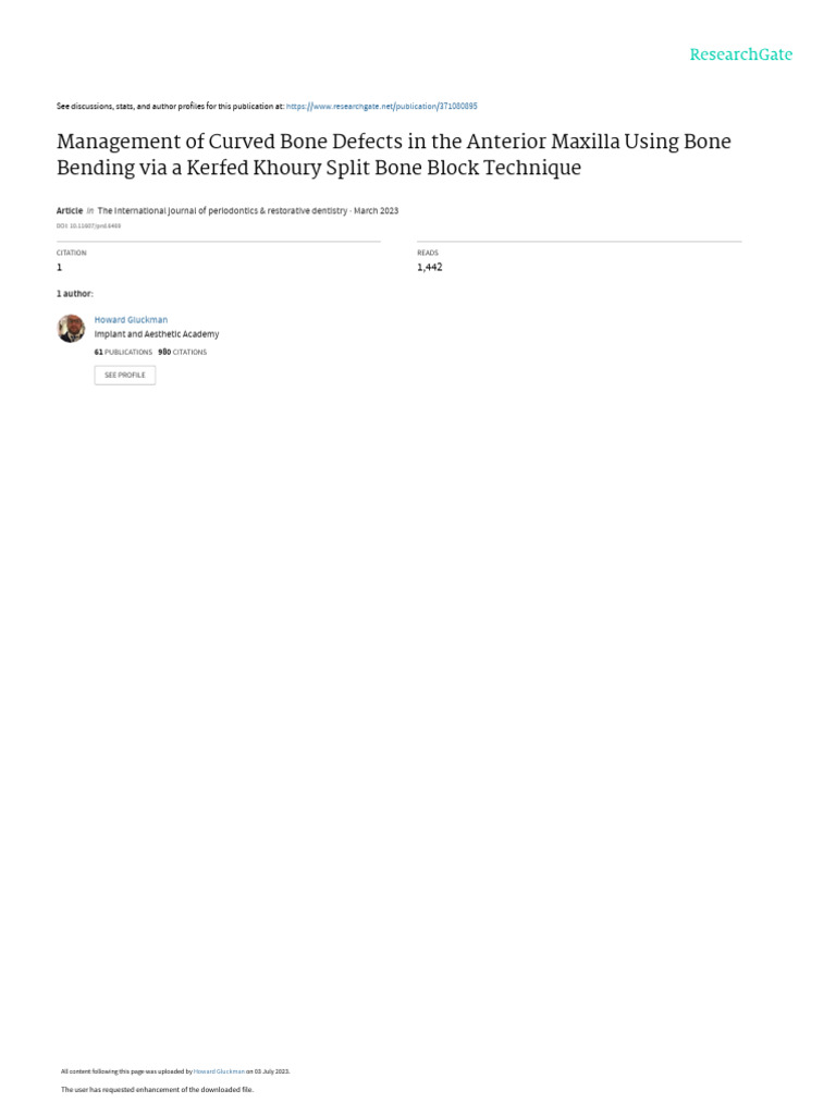 BoneBending IJPRD2023 | PDF | Dental Implant | Periodontology