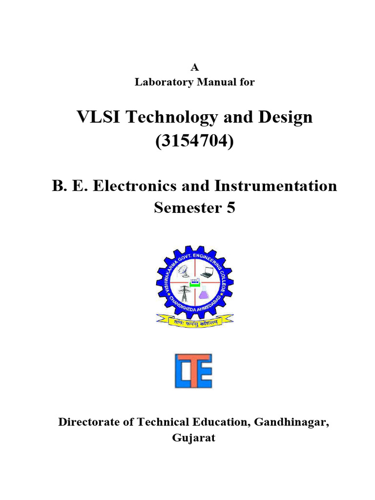 VLSI Technology and Design - 3154704 - Lab Manual | PDF | Field Programmable Gate Array | Vhdl