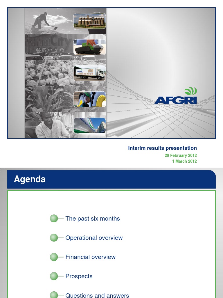 Afgri Presentation FINAL | PDF | Revenue | Equity (Finance)